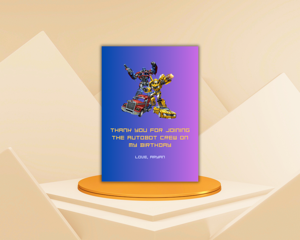 Robotic Printable Thank You Card | 15 Cards Pack – Design Pixies