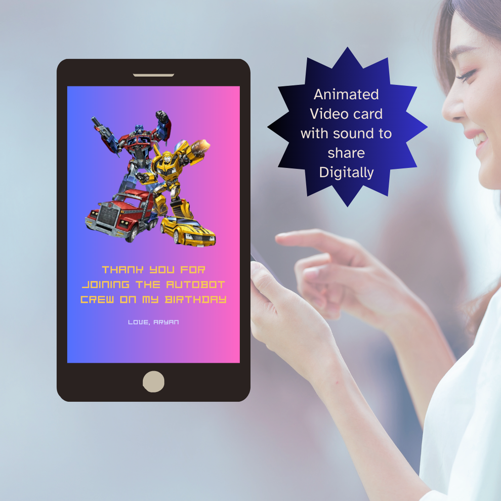 Robotic Mobile Thank You Card – Design Pixies